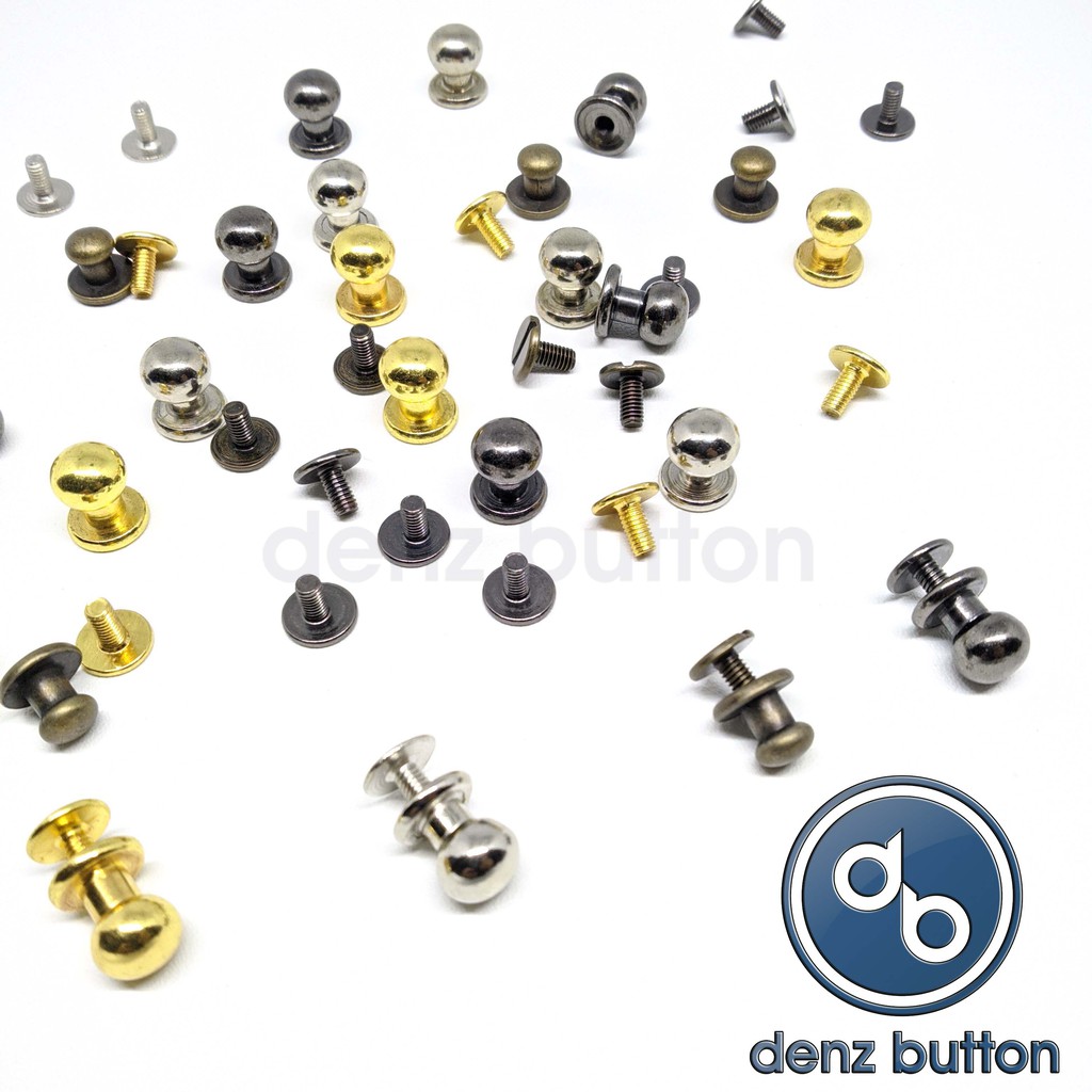 Jual KANCING PION 8 MM BUTTON HEAD STUD / BAUT PENTOL TAS BESI | Shopee ...