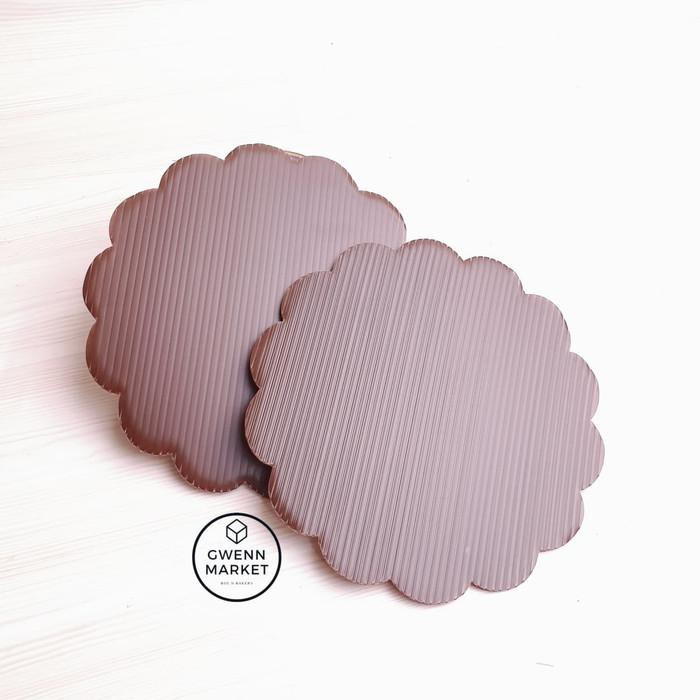 Jual Alas Kue Coklat Tatakan Kue Tatakan Cake Alas Cake Brown Flower ...