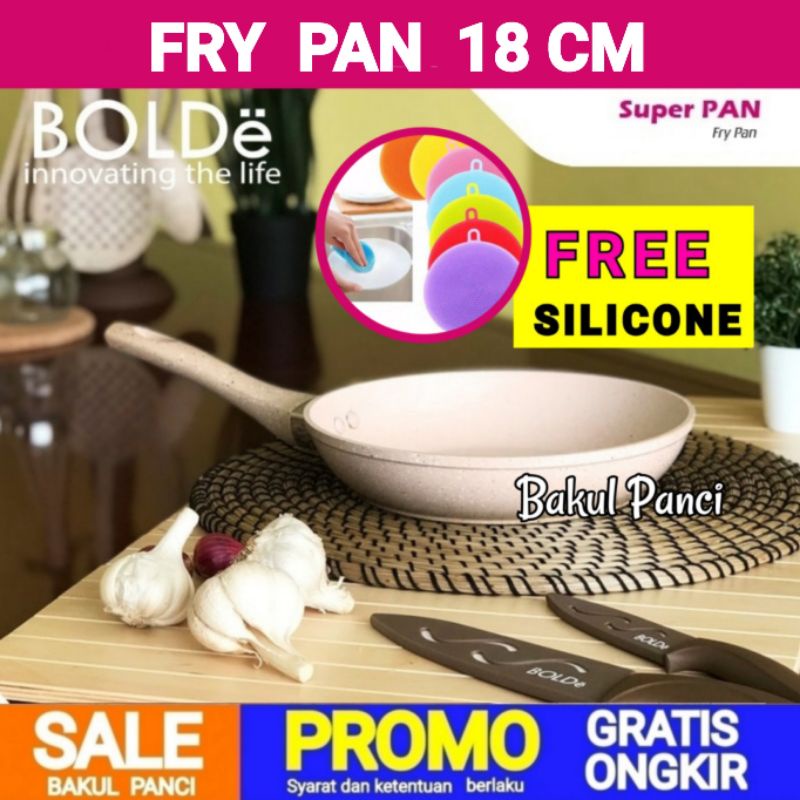 Jual BOLDe SUPER PAN | FRY PAN 18CM GRANITE COATING | FRYPAN 18 CM ...