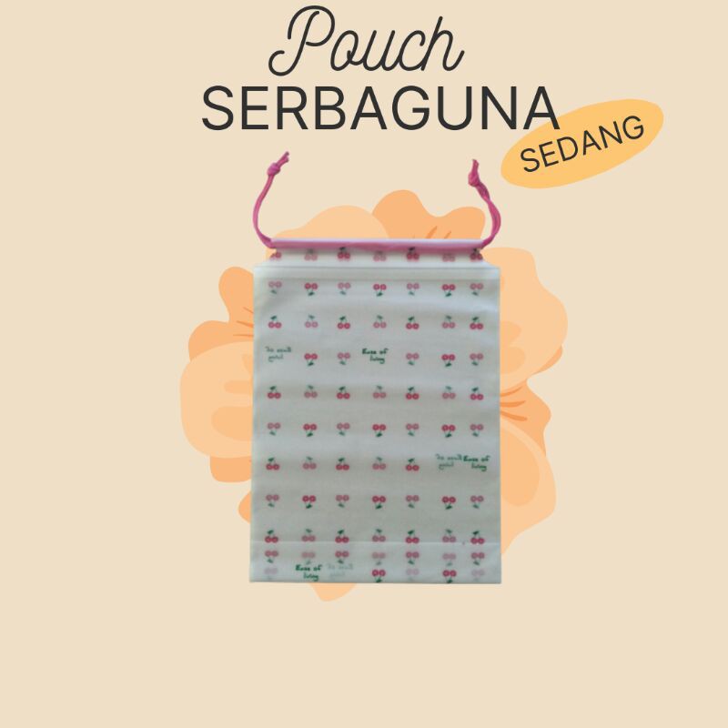 Jual Pouch Serbaguna Corak Buah Cherry Ukuran Sedang | Shopee Indonesia