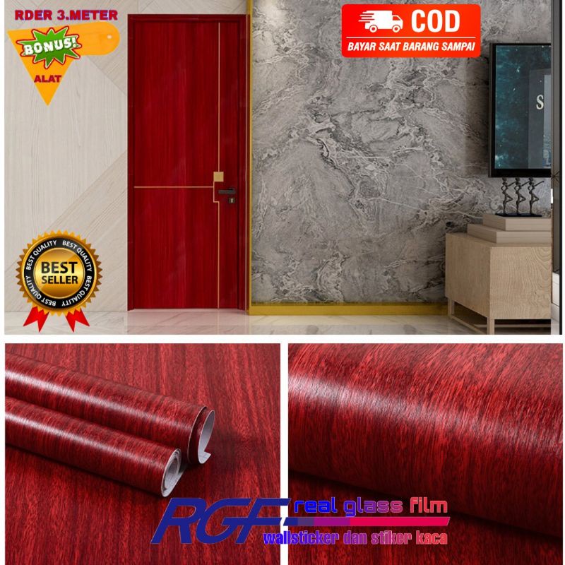 Jual STIKER PVC MOTIF KAYU INTERIOR FILM PELAPIS FURNITURE STICKER ANTI ...