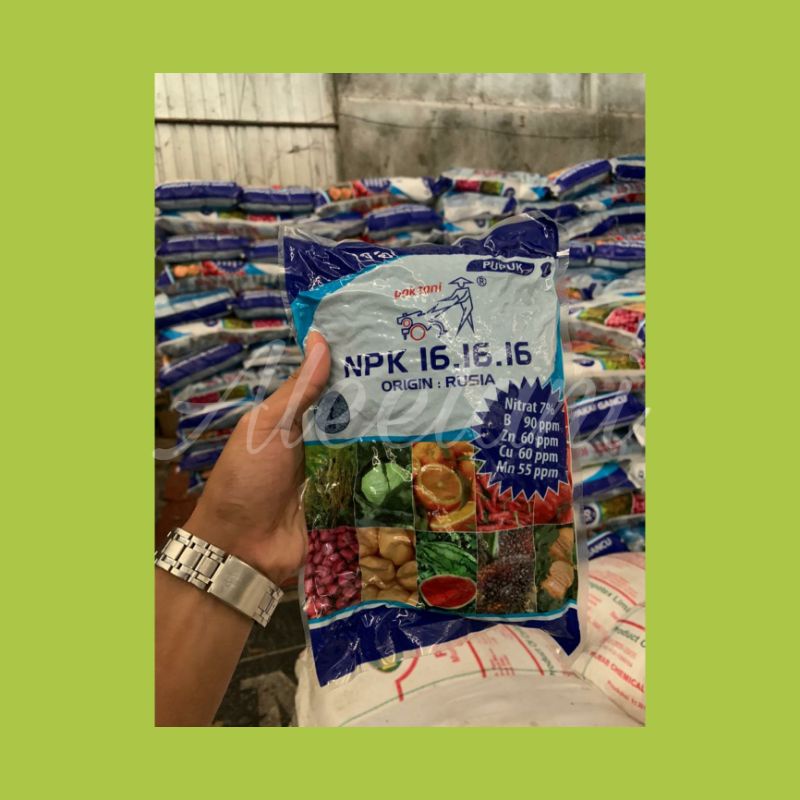 Jual PUPUK NPK pak tani 16-16-16 biru - 1kg (KEMASAN PABRIK SAPROTAN ...