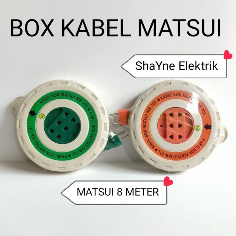 Jual Kabel Roll Box Kabel Stop Kontak 3 Lubang Kabel 8 Meter MATSUI ...