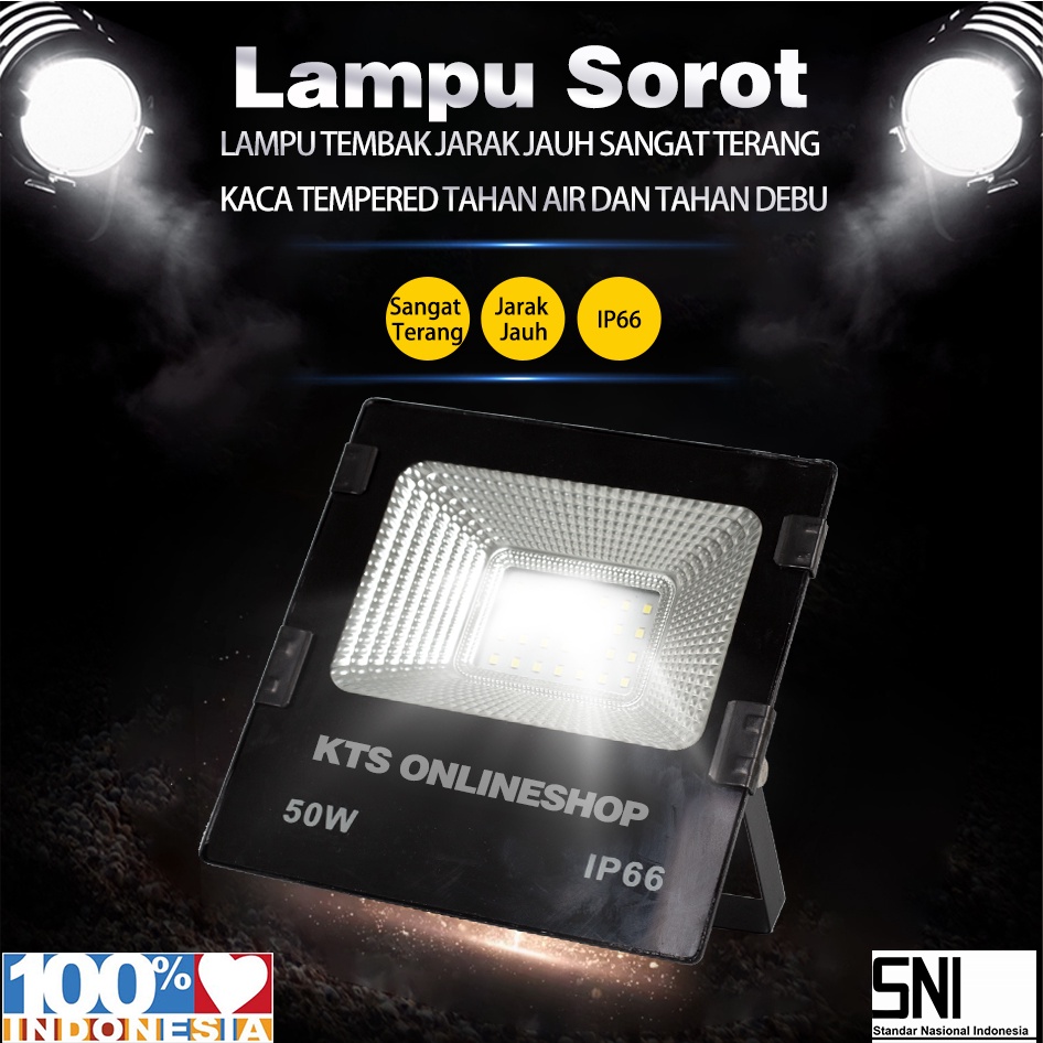 Jual LAMPU LED SOROT/LAMPU TEMBAK FLOOD LIGHT/PANCARAN SOROT10W/20W/30W/50W PUTIH/KUNING Lampu ...
