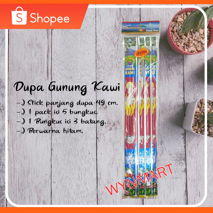Jual Hio Wangi Gunung Kawi Dupa cap Buah Thoo isi 3 batang / pack ...