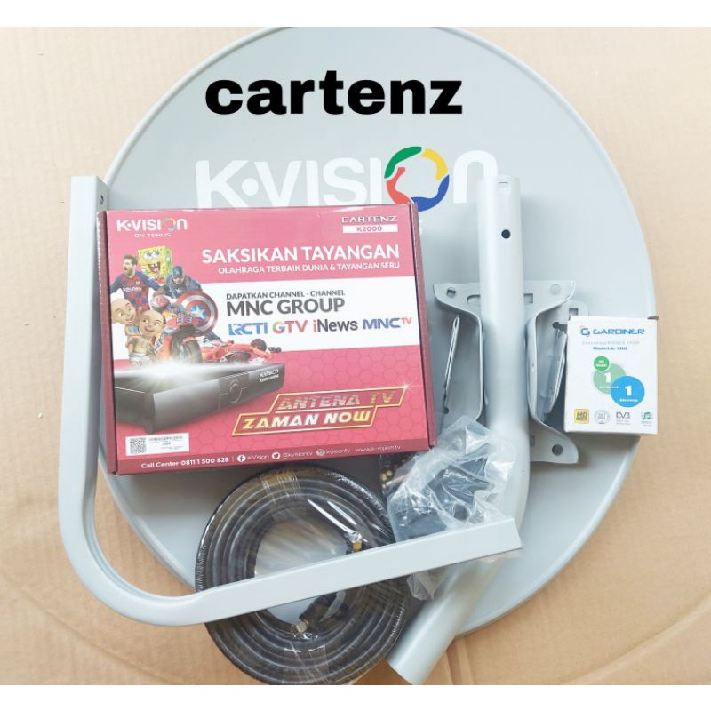 Jual Antena Parabola 45Ccm K-vision Lengkap Receiver K-vision Cartenz ...