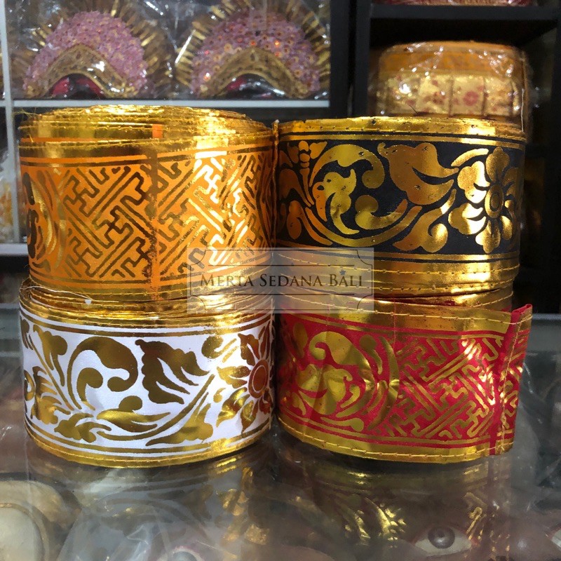 Jual Sabuk Kain Satin Dekorasi Bali / Tepi List Prada | Shopee Indonesia