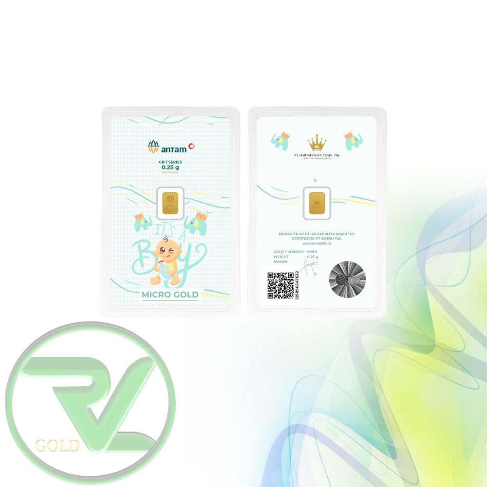 Jual Rvl Gold Micro Gold Antam Hartadinata (Ha) Berat 0.25 Gram Baby ...