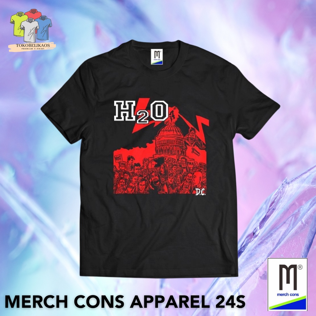 Jual HM79 | KAOS BAND H2O DC TAG MERCHCONS | SIZE LUAR | Shopee Indonesia