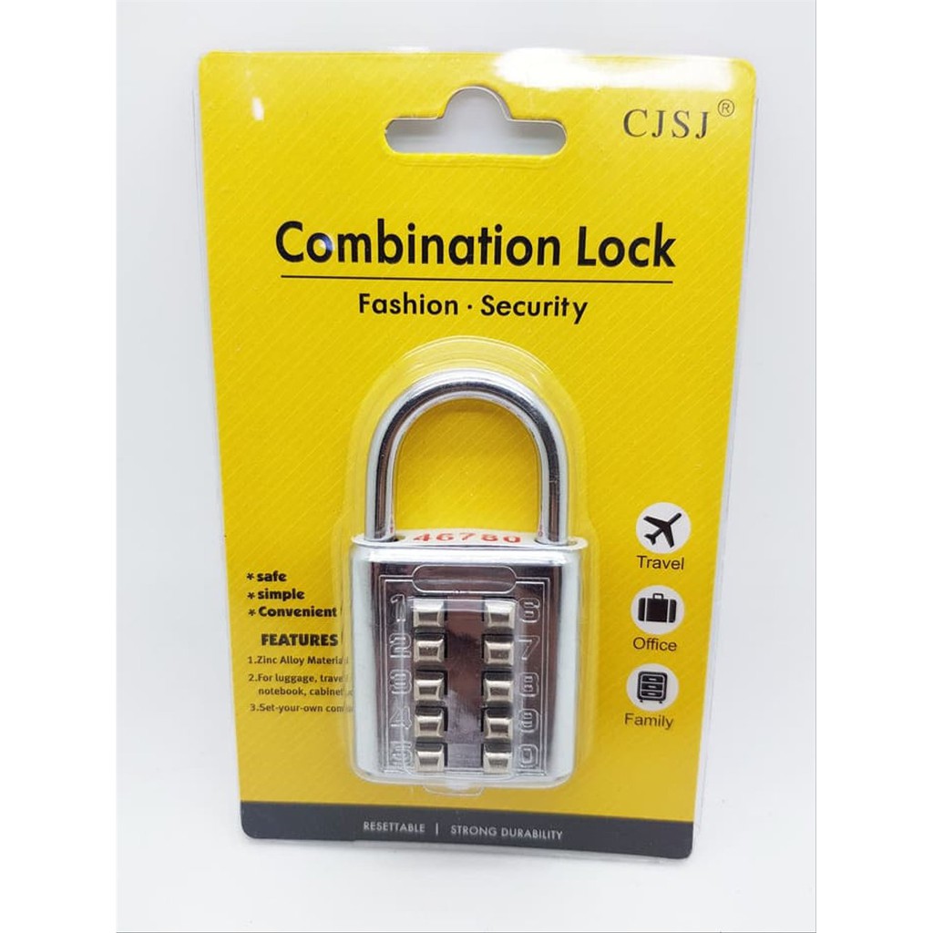 Jual KUNCI GEMBOK PIN 10 angka PASSWORD KOMBINASI ANGKA 40MM | Shopee ...