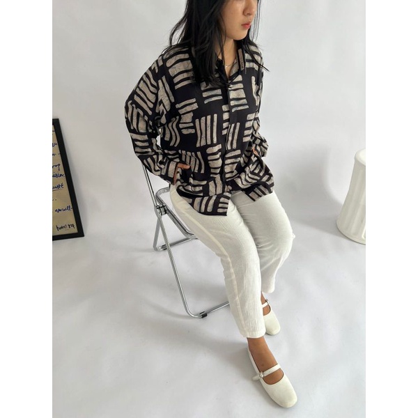Jual PATTERN SHIRT - ETHNIC BLACK STONE / KEMEJA KERJA / KEMEJA KULIAH ...