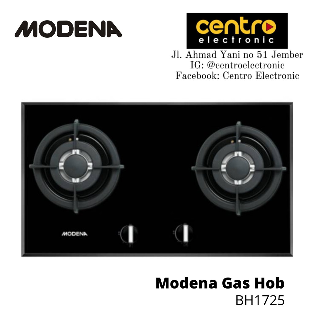 Jual MODENA KOMPOR TANAM GAS HOB BH1725 | Shopee Indonesia
