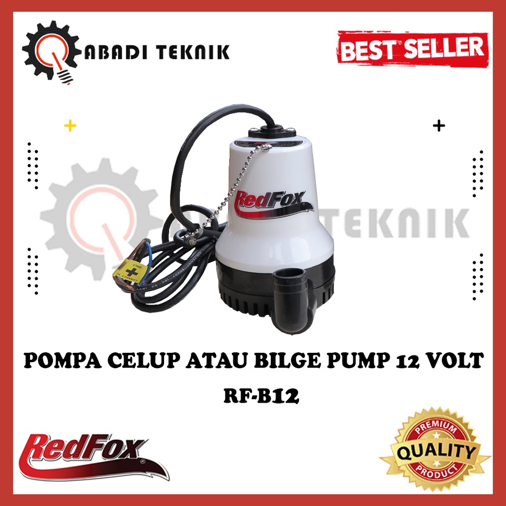 Jual POMPA CELUP DC 12V / BILGE PUMP RED FOX- RFB12 | Shopee Indonesia