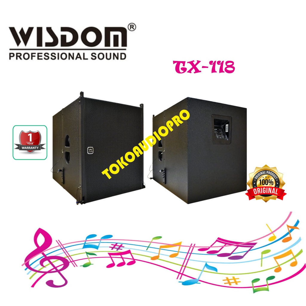 Jual Wisdom TX118 Professional Subwoofer Array Original wisdom tx-118 ...