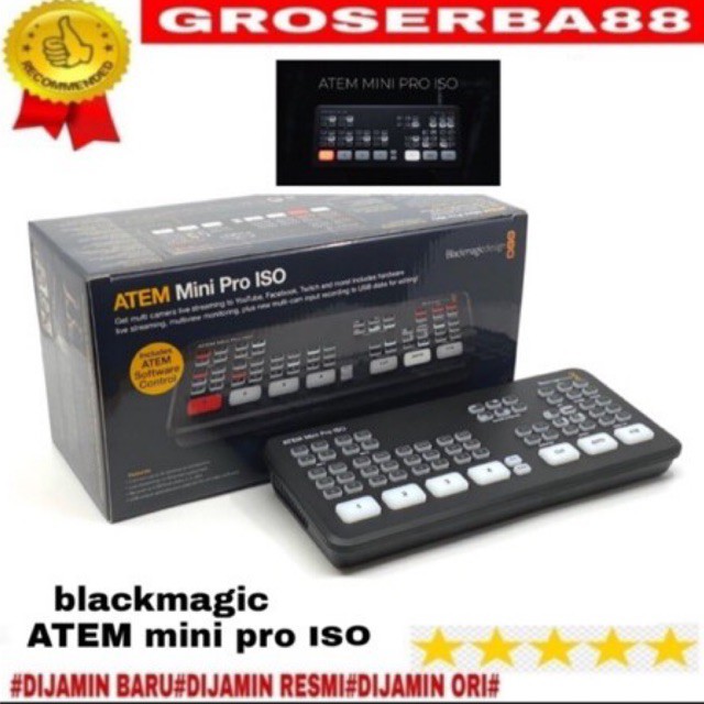 Jual blackmagic design ATEM mini pro iso HDMI Live stream switcher ...