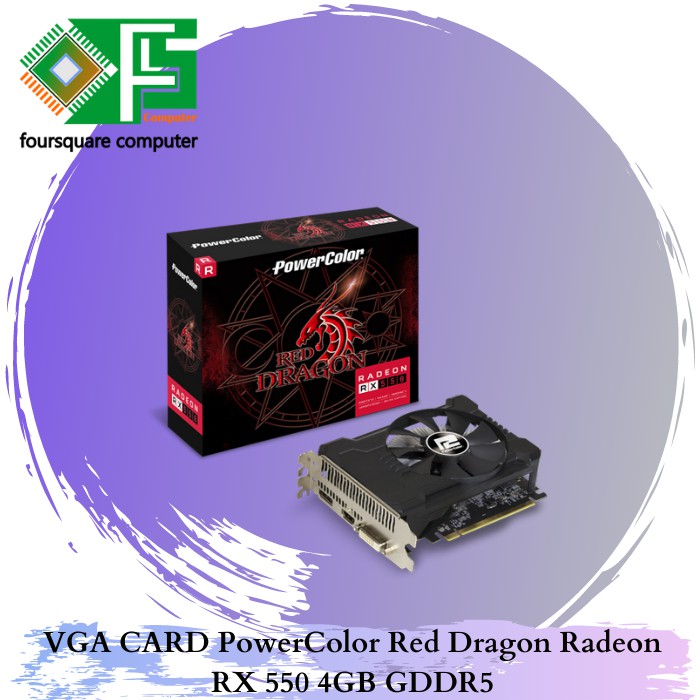 Jual VGA CARD PowerColor Red Dragon Radeon RX 550 4GB GDDR5 / RX 550 4GB | Shopee Indonesia