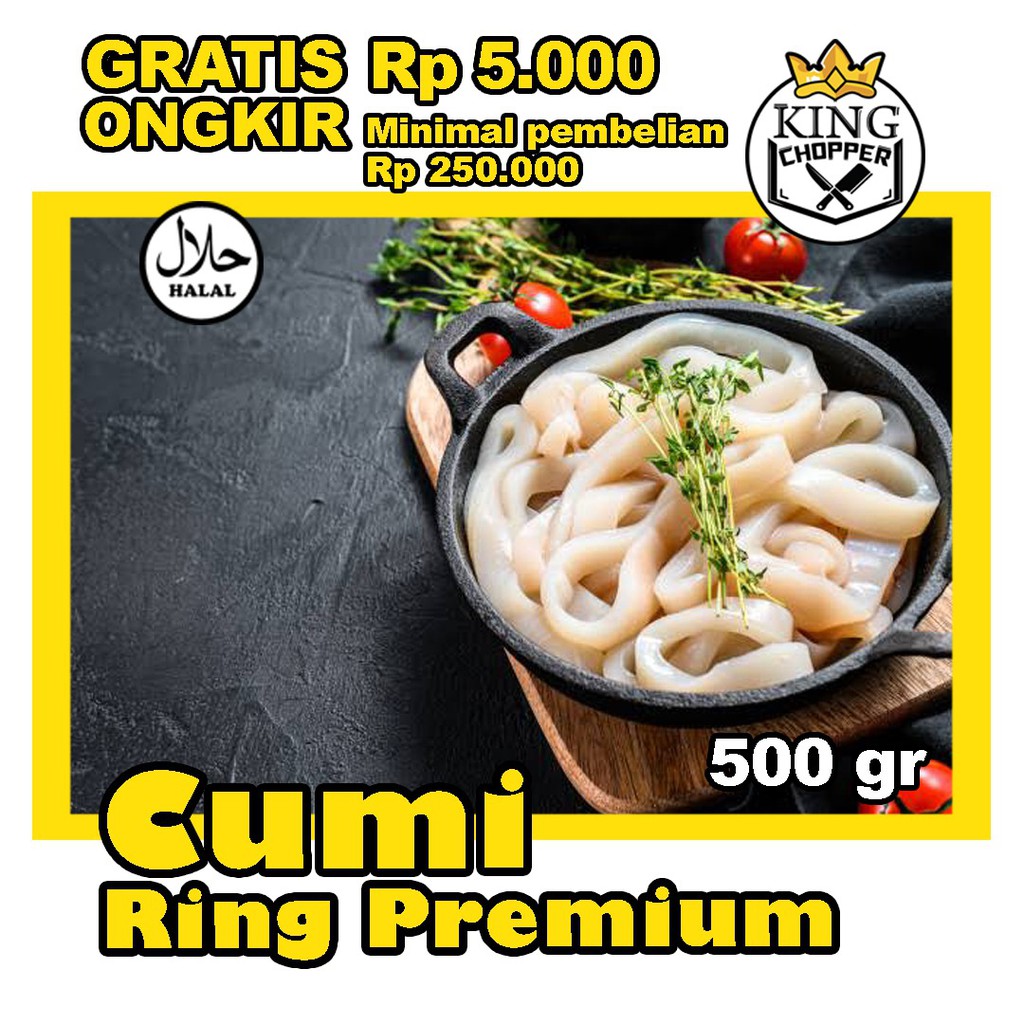 Jual CUMI SQUID RING FLOWER TUBE FROZEN FRESH SEGAR BEKU KUPAS SEAFOOD ...