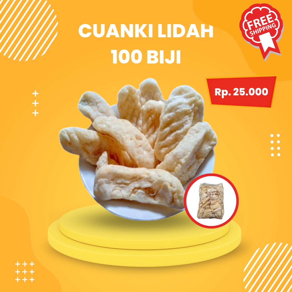 Jual CUANKI LIDAH 100 BIJI TOPING BASO ACI CUANGKI KERING KHAS GARUT | Shopee Indonesia