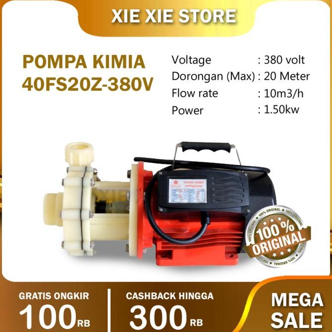 Jual Pompa Kimia-Asam-Chemical Pump 40FS20Z-380V 3PHASE 2HP 1.5KW AWET ...
