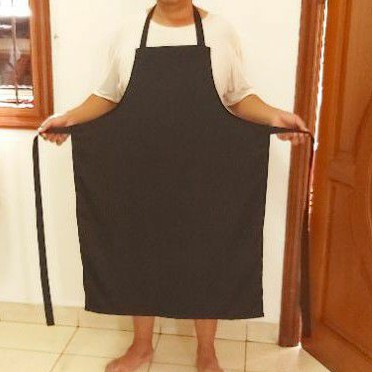 Jual Apron HITAM Garis PUTIH Full body | Shopee Indonesia