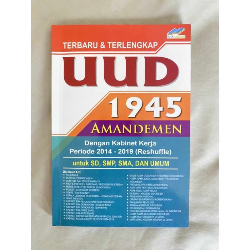 Jual Buku Uud 1945 Amandemen Periode 2014 2019 Shopee Indonesia 
