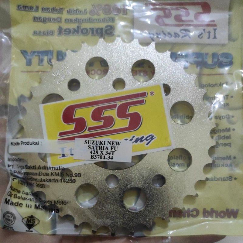 Jual Gear Belakang SSS 428 Satria FU Old Barong Facelift New Fi Smash Kaze W175 32 33 34 35 36 ...