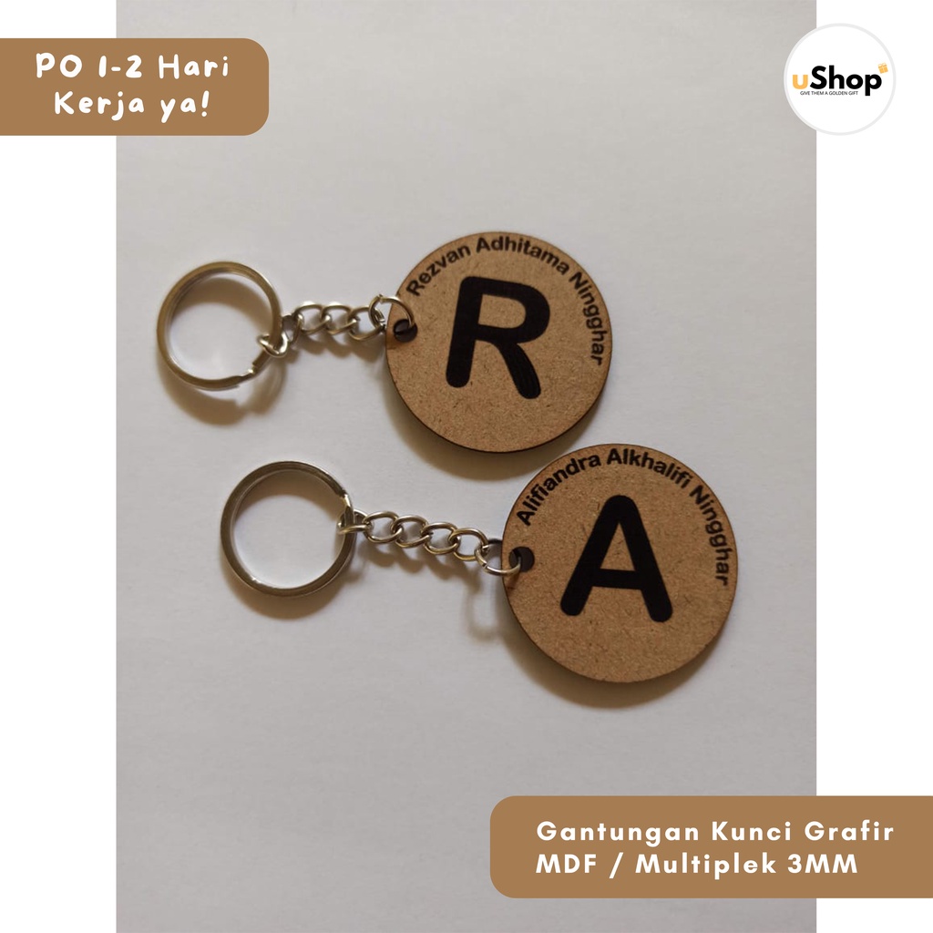 Jual Grafir Nama | Grafir Gantungan Kunci Custom Nama Alfabet Inisial ...