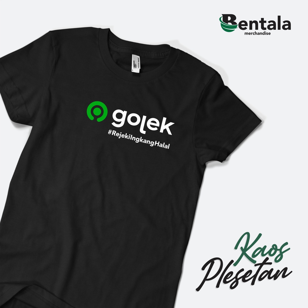Jual KAOS PLESETAN PREMIUM LOGO GOJEK (GOLEK REJEKI INGKANG HALAL ...