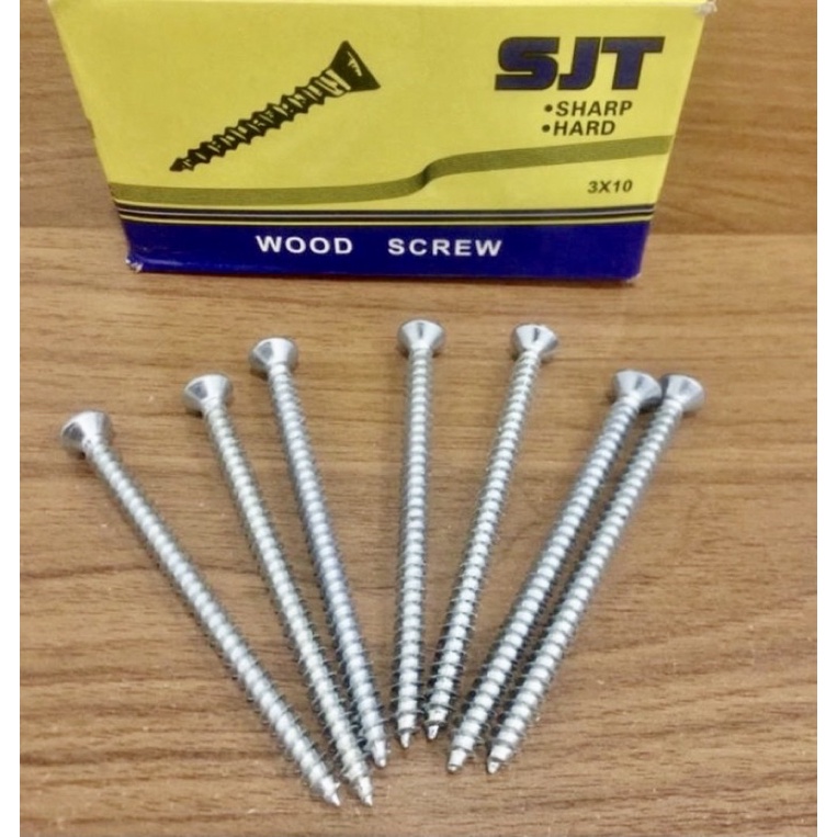 Jual Skrup kayu 3 x 10 sjt sekrup baut cacing wood screw 3" x 10 SJT | Shopee Indonesia