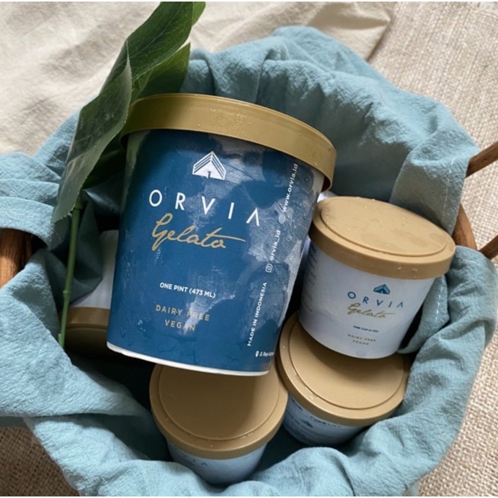 Jual Es Krim Vegan Orvia Gelato Rasa Lokal 473ml | Shopee Indonesia