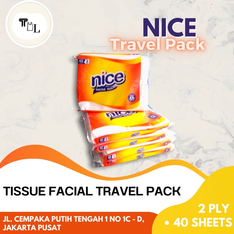Jual Tissue Facial Nice Travel Pack 40Sheets 2Ply | Shopee Indonesia