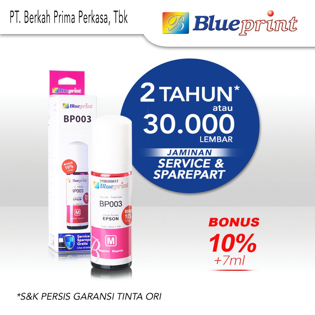 Jual Tinta Epson BLUEPRINT 003 Refill For Printer Epson L1110 L3110 ...