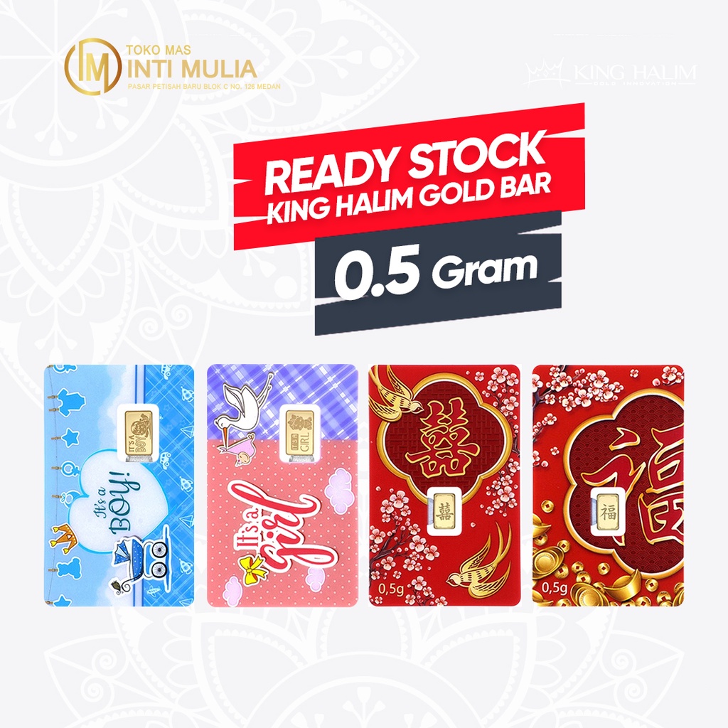 Jual King Halim Gold Bar Edition 0.5 Gram | Shopee Indonesia