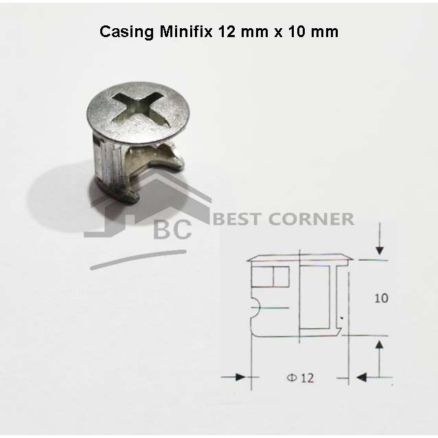 Jual Casing Minifix Atau Casing skrup atau baut Knock down 12 mm MF105G ...
