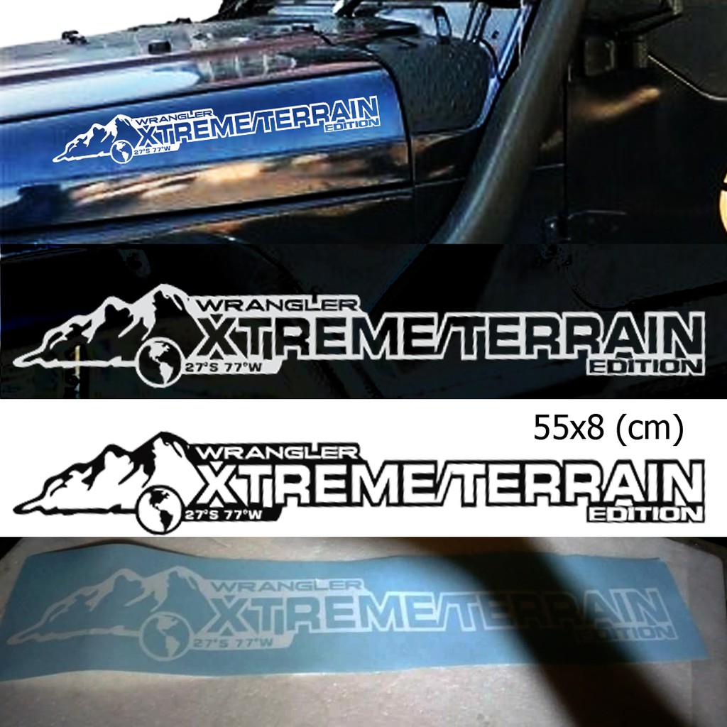 Jual Stiker mobil WRANGLER XTREME TERRAIN Bumper Sticker Offroad 4x4 ...