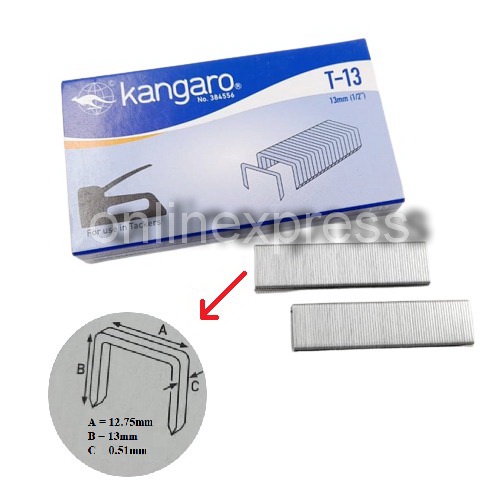Jual Isi Stapler Tembak T13 / Isi Staples Gun Tacker Kangaro | Shopee ...