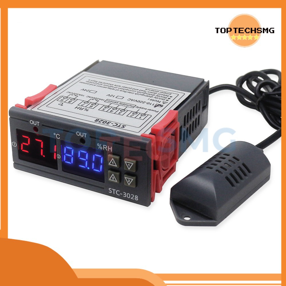 Jual TOPTECHSMG Thermostat Hygrostat 2 in 1 Pengontrol Suhu dan ...