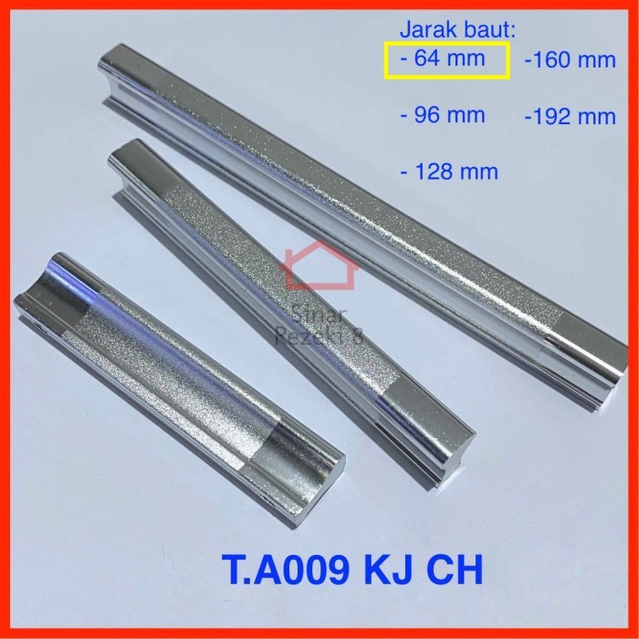 Jual Tarikan A009-64 KJCH Handle Laci Pintu Knob Aluminium Lemari Minimalis Dapur Gagang Nakas ...