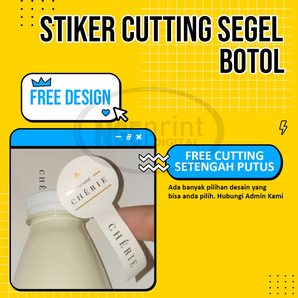 Jual STIKER SEGEL BOTOL / STIKER SEGEL TOPLES / STIKER BULAT MEMANJANG ...