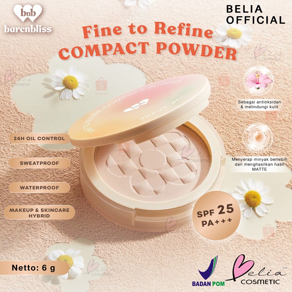 Jual BELIA BNB barenbliss Korean Bloomatte Fine to Refine Compact ...