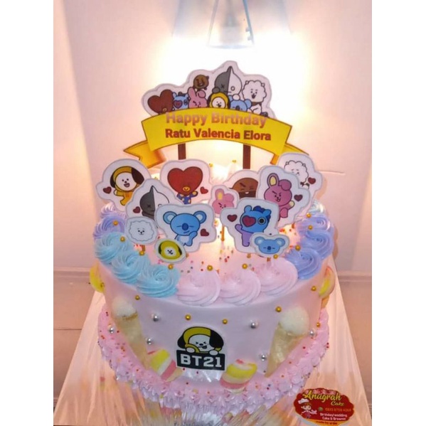 Jual Topper cake kue BT21 BTS Cooky tata chimmy RJ koya Mang Shooky ...