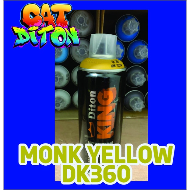 Jual Cat Semprot DITON KING DK 360 MONK YELLOW / GRAFFITI PAINT DOFF ...