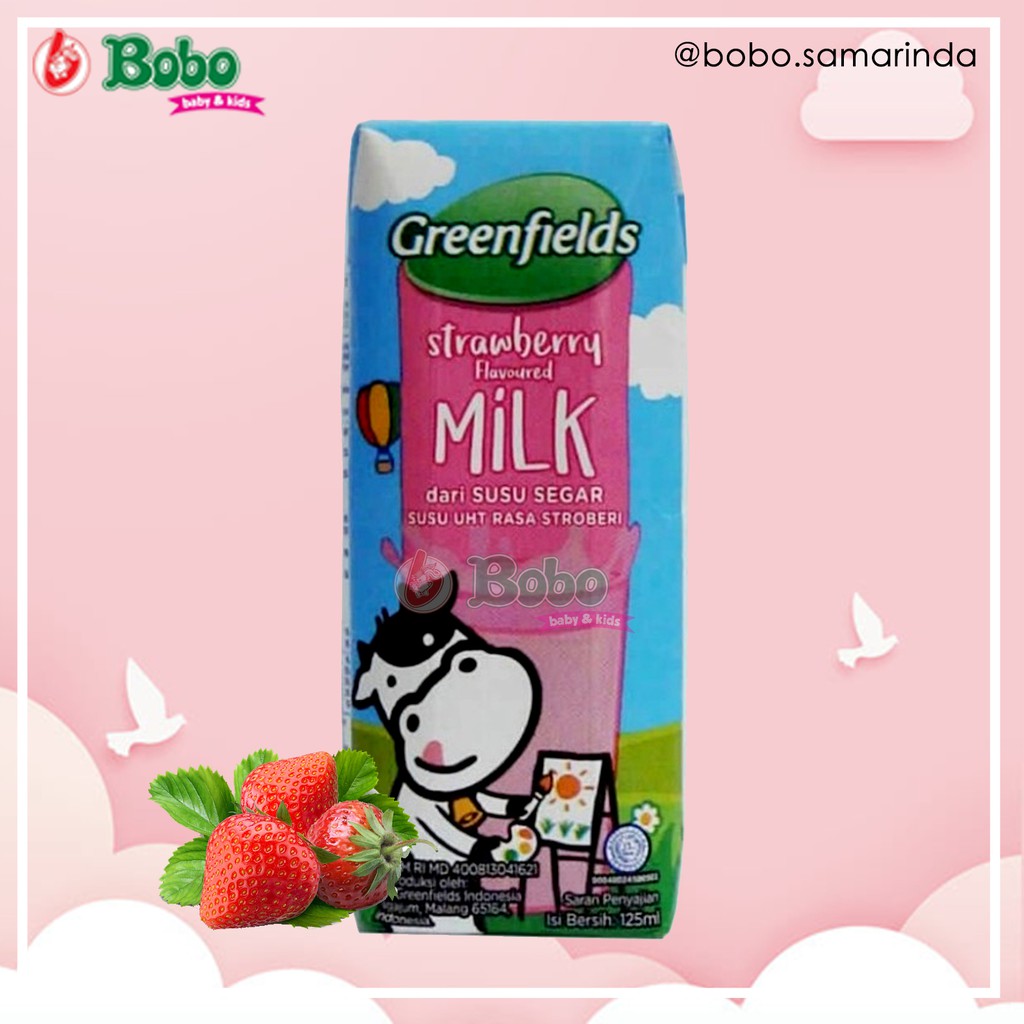Jual GREENFIELDS STRAWBERRY MILK 105 ML | Shopee Indonesia