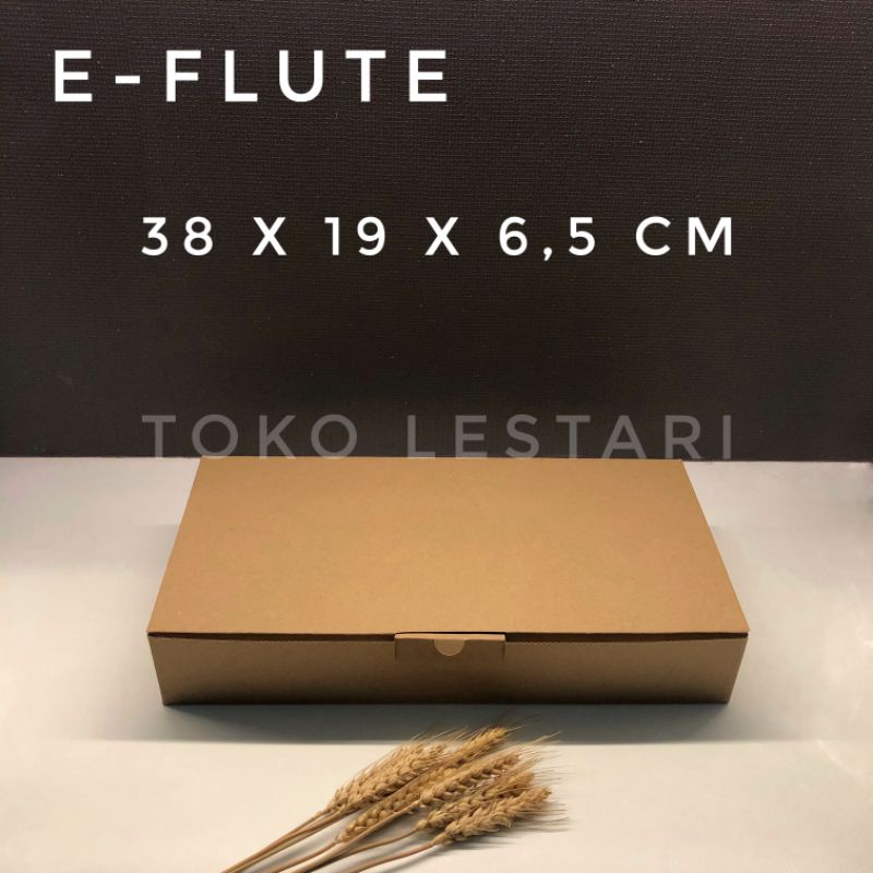 Jual Box Kardus E-Flute Coklat Untuk Packaging Olshop Sovenir Baju ...