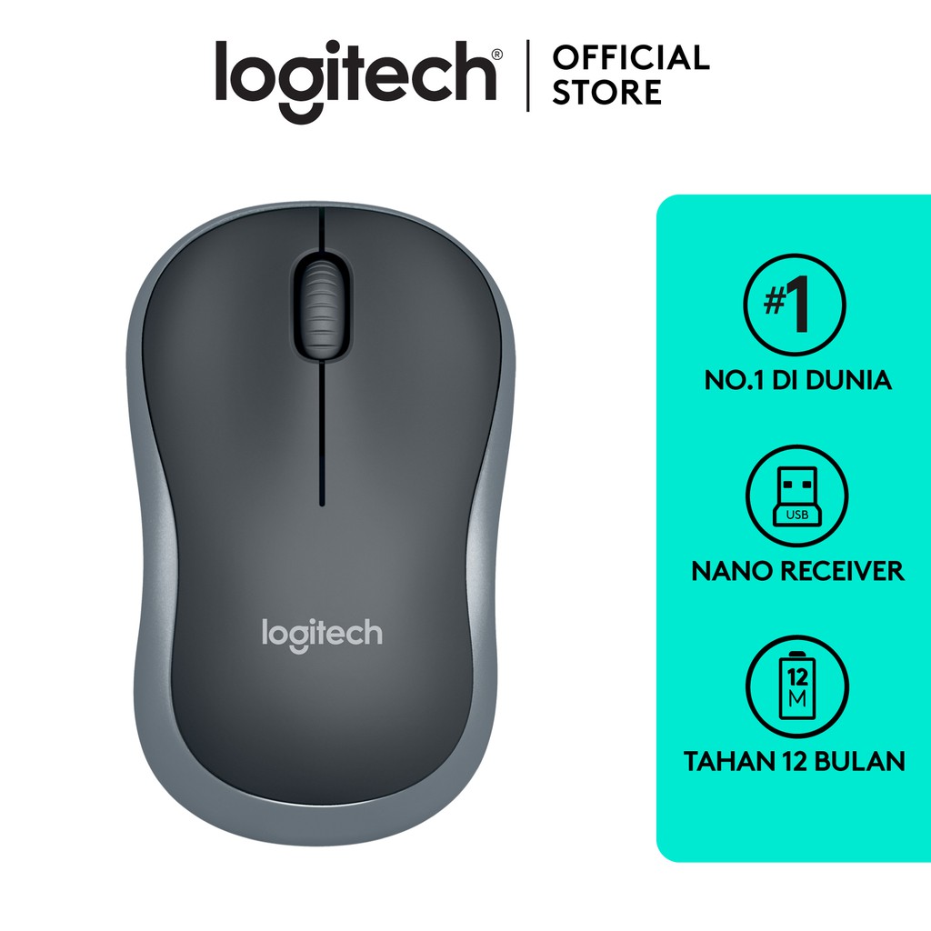Jual Logitech M185 Mouse Wireless Compact untuk Windows, Mac, ChromeOS ...