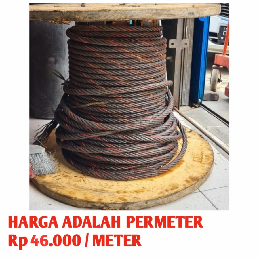 Jual KABEL SELING 20 MM TALI SLING BAJA KAWAT BAJA WIRE ROPE 20MM ...