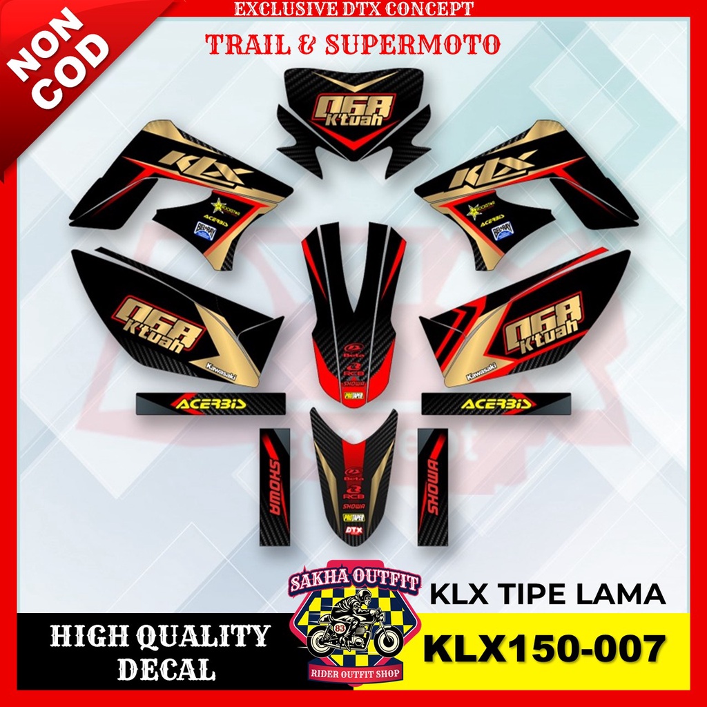 Jual Decal KLX stiker motor stiker trail KLX stiker motor keren decal ...