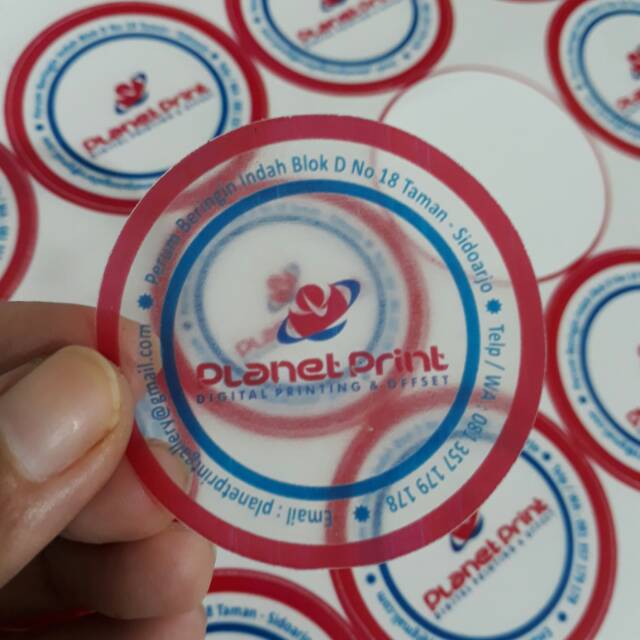 Jual Promo cetak sticker vinyl transparan a3+ (32x48) plus cutting ...