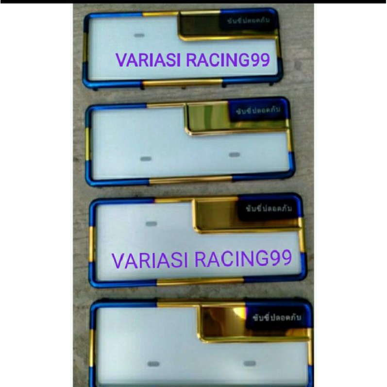 Jual cover tutup plat nomor 2tone set depan belakang full besi ...