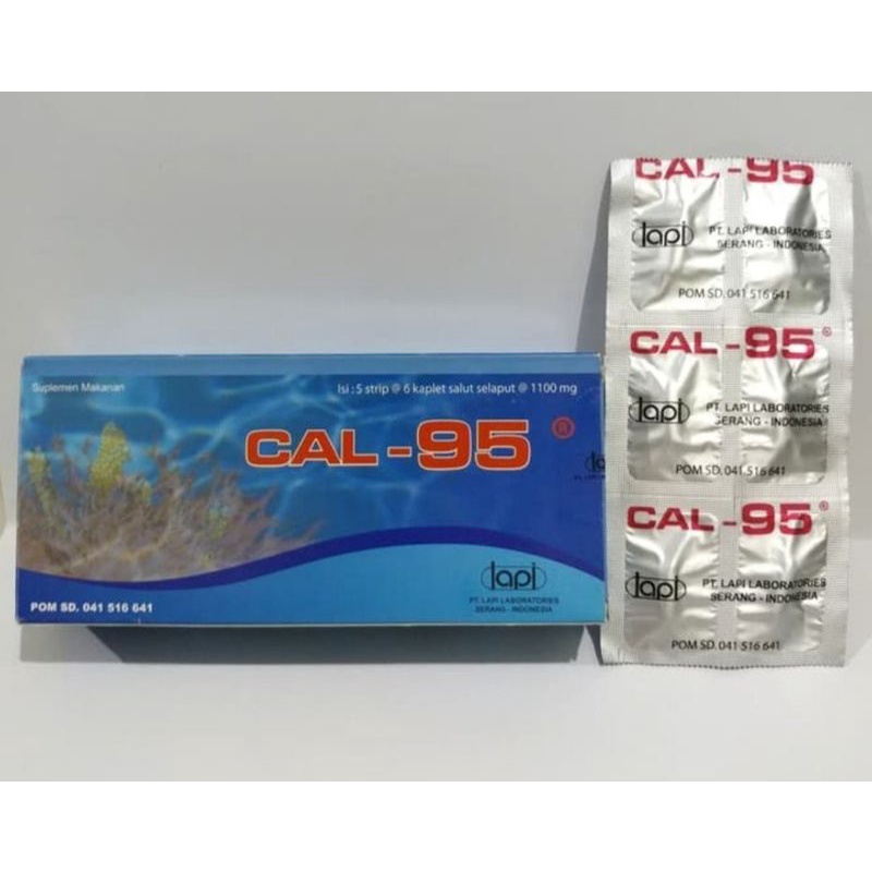 Jual Cal 95 Suplemen Kalsium (Kemasan 1 strip @6kaplet) | Shopee Indonesia